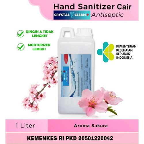 Jual Hand Sanitizer Cair Crystal Clean 1 Liter, alcohol ethanol ...