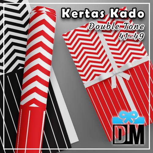 Jual Kertas Kado Bungkus Kemasan Kado DOUBLE TONE kombinasi 2 motif ...
