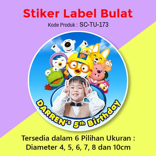Jual STIKER ULTAH ANAK PORORO AND FRIENDS PAKAI FOTO SENDIRI STICKER ...