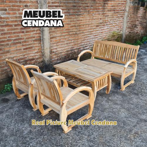 Jual set kursi tamu sedan kayu jati, set kursi teras, kursi taman kayu ...
