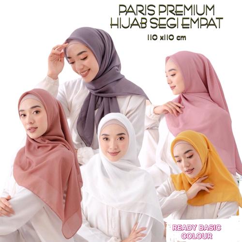 Promo HIJAB PARIS PREMIUM KERUDUNG JILBAB SEGI EMPAT POLOS - PUTIH ...