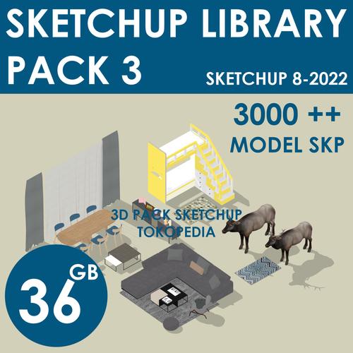 Jual Sketchup Model Library Pack 03- Sketchup 8-2021 - GDrive - Kota ...