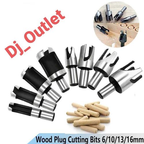 Jual Mata Bor Dowel Kayu Set 4pcs Barrel Cork Drill Bit Wood Plug ...