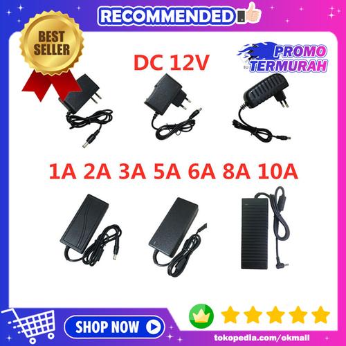 Jual Power Adaptor Universal AC ke DC 12V 3A 5A 6A 8A 10A Adapter EU ...