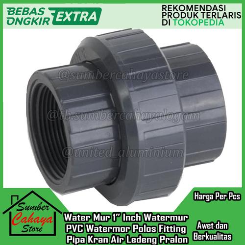 Jual Water mur 1" Inch watermur PVC mor moor POLOS Sambungan Pipa ...