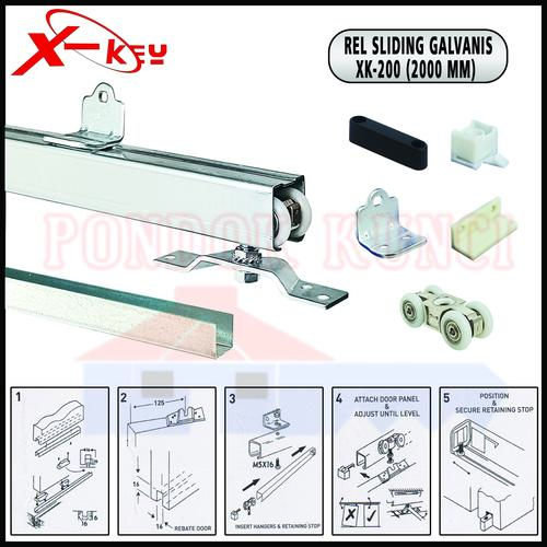 Jual Track/Rel Sliding Galvanis X-key 200 max.80kg (komplit set) - Kota Tangerang - Pondok Kunci ...