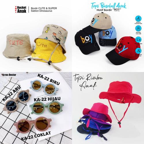 Promo Topi Anak Laki Laki Perempuan Cowok Cewek 2 3 4 5 6 7 8 Tahun ...