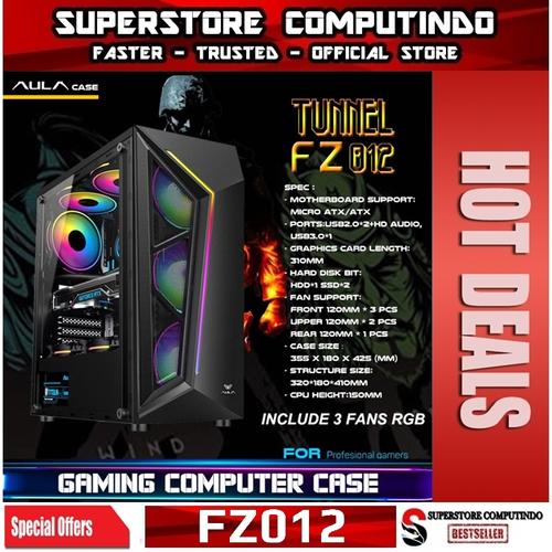 Promo Gaming Case Aula FZ012 Tunnel | Include 3x RGB Fans | ATX /Micro ...