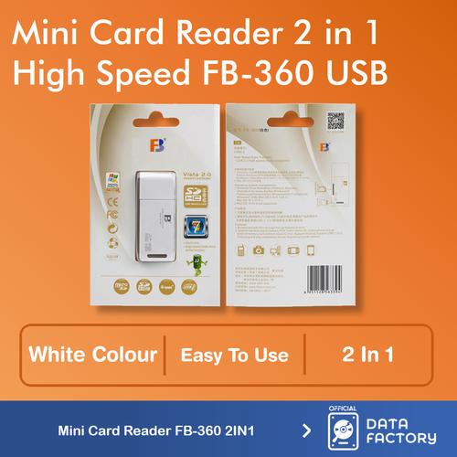 Jual Mini Card Reader 2 in 1 High Speed FB-360 / FB360 USB v.2 SD/SDHC ...