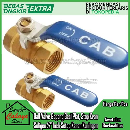 Jual stop kran besi Kuningan ball valve Kuningan 1/2” Inch Ballvalve ...
