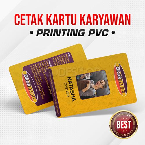 Jual Kartu Preprinted Custom Bahan PVC Premium Cetak ID Card Karyawan ...