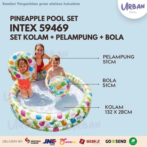 Jual INTEX 59469 Kolam Renang Set Intex Plus Pelampung dan Bola Pantai ...