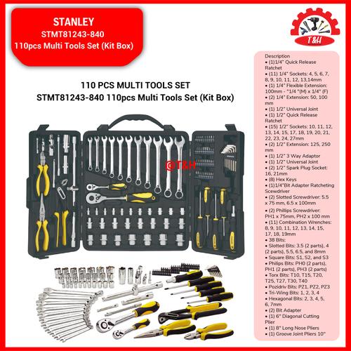 Jual STANLEY-Multi Tools Set (Kit Box) STMT81243-840 110pcs - Jakarta ...