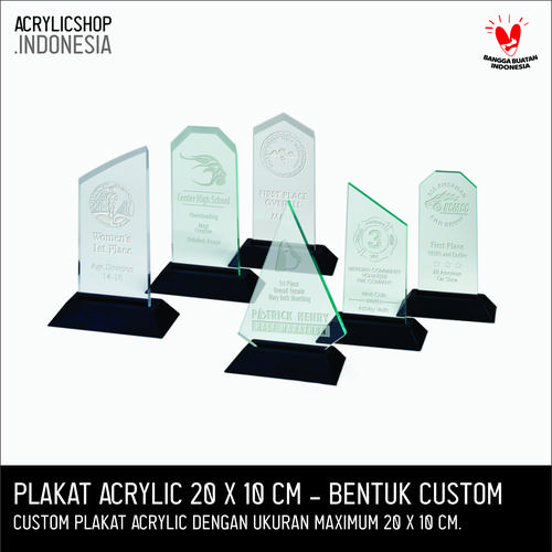 Jual Plakat Custom Acrylic / Box Plakat Akrilik / Plakat 20x10cm Box ...