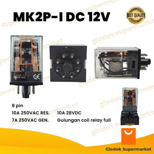 Jual Relay MK2P DC 12V 8 pin Riley MK2P-I 12 Volt 8p 10a - tanpa bubble ...