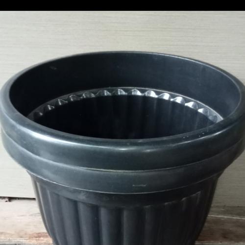 Jual pot bunga plastik ukuran besar 50 sampai 65 cm - Hitam, 65cm ...