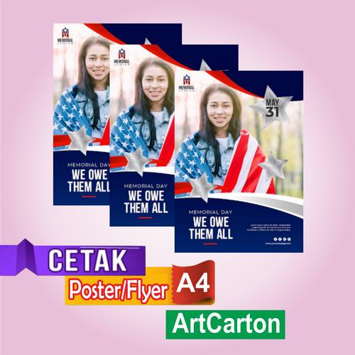 Jual CETAK POSTER/PLYER UKURAN A4 BAHAN ARTCARTON 230GRAM - 1 Sisi ...