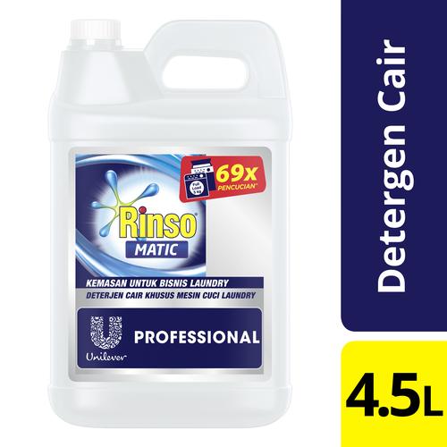 Promo Rinso Matic Professional Deterjen Laundry Kiloan Cair 4.5 L ...