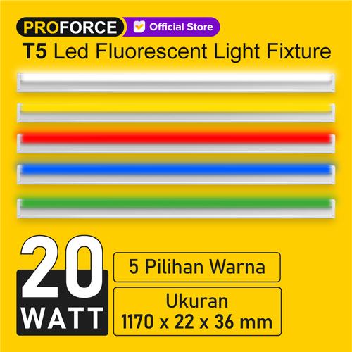Jual Lampu TL LED Proforce T5 20 Watt Panjang 120 CM Warna Warni ...