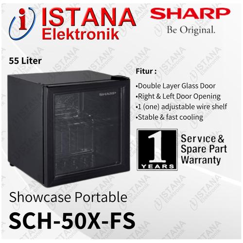 Promo SHARP SHOWCASE 55 LITER PORTABLE/MINI SCH-50X-FS Cicil 0% 3x ...