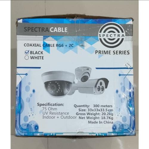 Jual Kabel CCTV Spectra RG6 + Power 2C 300M - Hitam - Kota Medan ...
