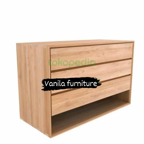 Jual meja panjang ruang tamu / meja serbaguna / drawer table - Kota ...