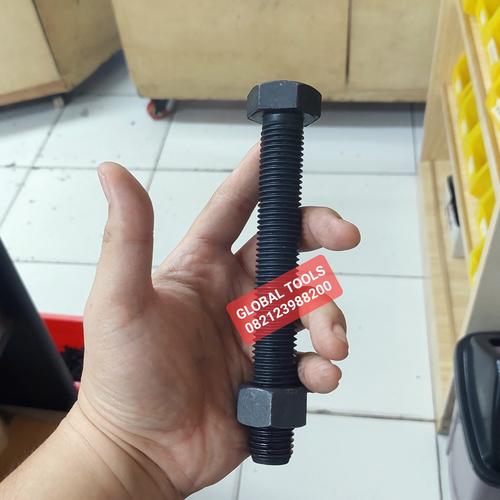 Jual baut mur baja m20x150 baut kunci 30 hex bolt HTB m20 x 150 full ...