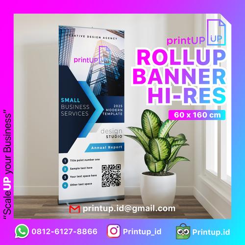 Jual roll up banner / roll banner 60 x 160 cm bahan albatros + cetak murah - Flexy 340grm ...