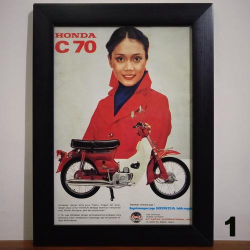 Jual Pajangan Iklan Jadul Motor HONDA 70an. Hiasan Dinding Poster ...