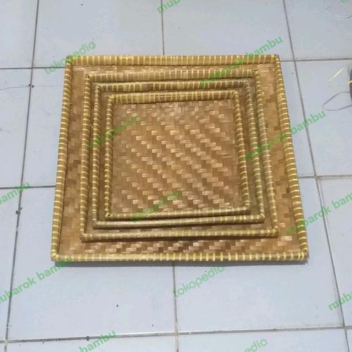 Jual tampah kotak tampah persegi tampah bambu tampah tumpeng - 30cm ...