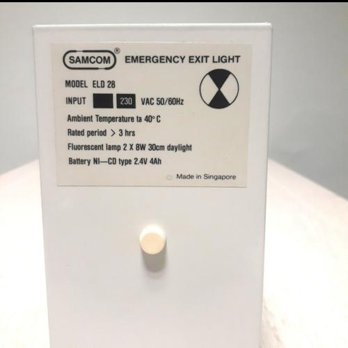 Jual EMERGENCY EXIT LIGHT FL 2X8W SAMCON EL-D 28-3 DOUBLESIDE - Jakarta ...