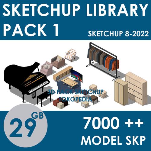 Jual Sketchup Model Library Pack 01 - Flashdisk - Kota Malang - 3D Pack ...