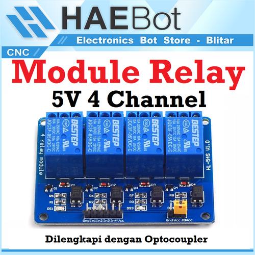 Promo [HAEBOT] Relay Saklar Module Modul 5V 4 Channel Aktif Low SPDT ...