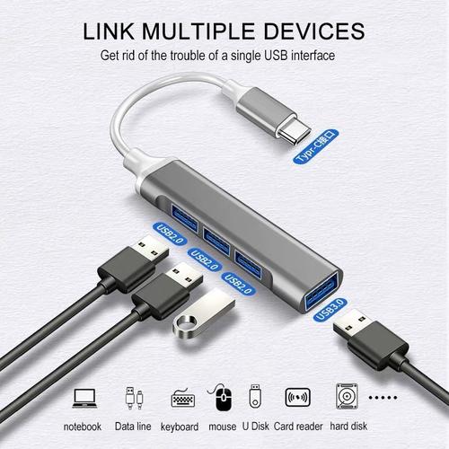 Jual HUB USB TYPE C USB 4 PORT EXTENSION TIPE C SUPPORT USB 3.0 DATA MOUSE - Jakarta Utara ...