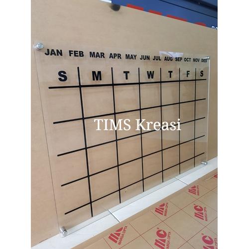 Jual Acrylic Monthly Planner | Kalender | Papan Pengumuman | Papan ...