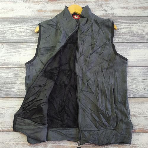 Jual VEST ROMPI FLEECE POLAR PRIA WARNA BLACK GRAY BRAND CONVERSE SIZE ...