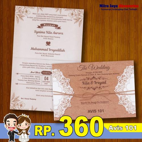 Jual Kartu Undangan Pernikahan Murah Avis 101 - Jakarta Timur - Aneka ...