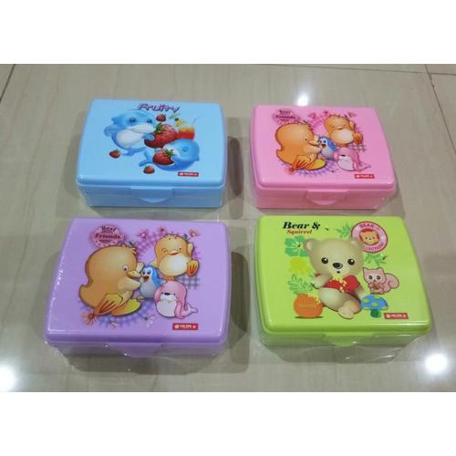 Jual SB-32 Snap Box Large tempat bekal makan anak LION STAR - Merah ...