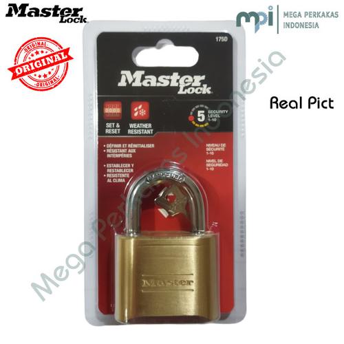 Jual GEMBOK MASTER LOCK 175D Solid Body Padlock Combination 50 mm ...