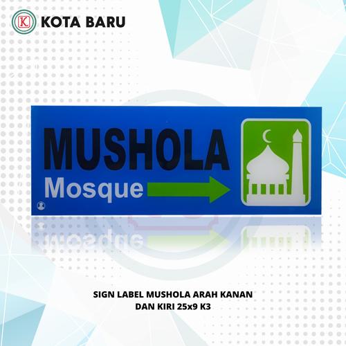 Jual SIGN LABEL MUSHOLA ARAH KANAN DAN KIRI 25x9 K3 - Kota Cilegon ...