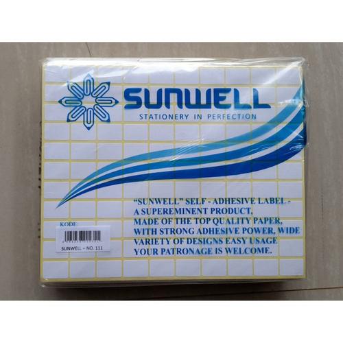 Jual STIKER LABEL NAMA /LABEL HARGA / SUNWELL /KOJICO NO : 111 (12 X ...