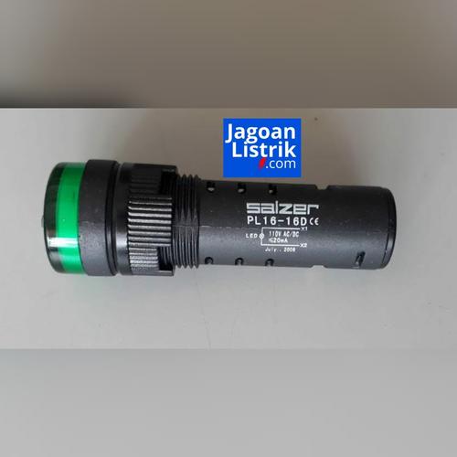 Jual Pilot Lamp LED 16mm 110V AC/DC (PL16-16D-110V) Salzer 16mm - Hijau ...