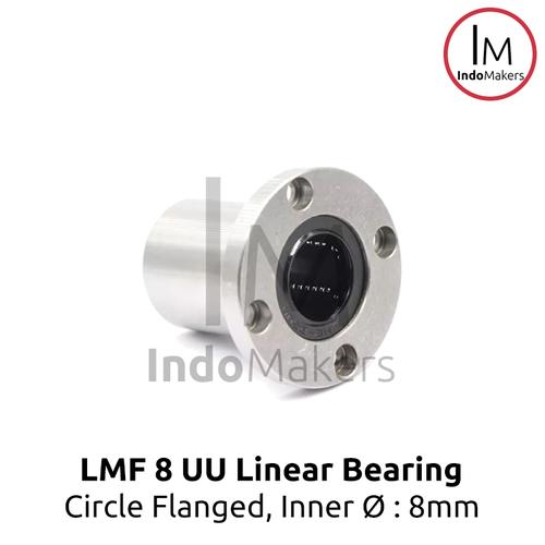 Jual LMF8UU / LMF 8 UU Linear Motion Round Flange Bearing - Kota ...