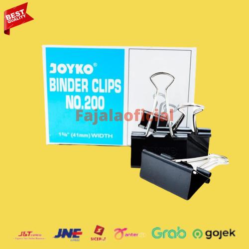 Jual Binder Clip no 200 / Klip kertas Bagus Harga Per bok kecil isi 12 ...
