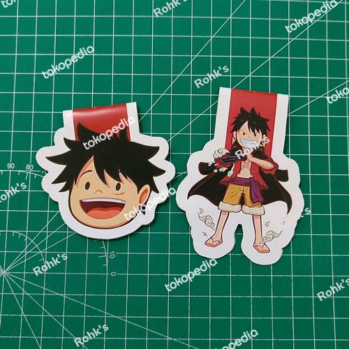 Jual (Magnet) Bookmark Monkey D. Luffy One Piece Chibi - Head - Jakarta ...