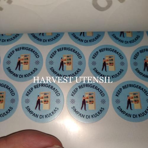 Jual CUSTOM STICKER LABEL KEEP REFRIGERATED SIMPAN DI KULKAS WATERPROOF ...