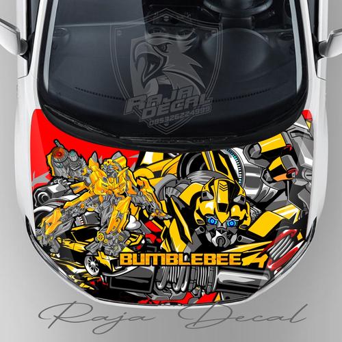 Promo Sticker Dekal Kap Mesin Mobil Universal Motif Bumblebee - Merah ...