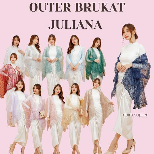 Jual OUTER KEBAYA BRUKAT JULIANA KONDANGAN TILE MEWAH KEKINIAN - Putih ...