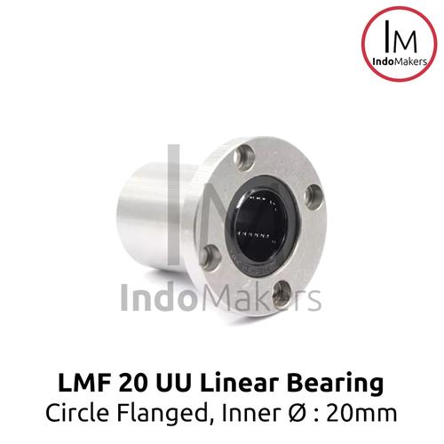 Jual LMF20UU / LMF 20 UU Linear Motion Round Flange Bearing - Kota ...