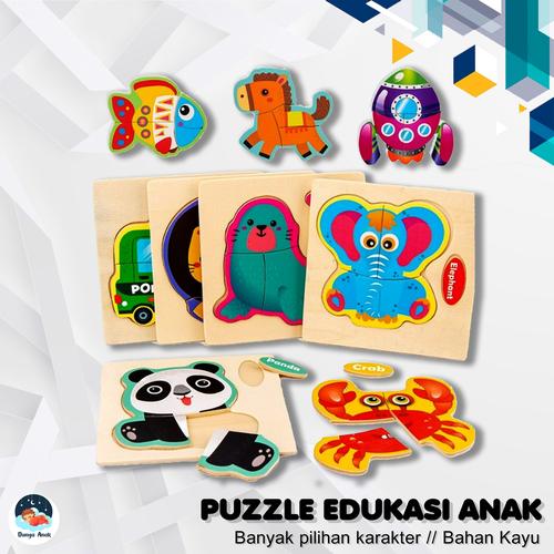 Jual Mainan edukasi edukatif puzzle 3D belajar anak balita bayi TK lucu ...